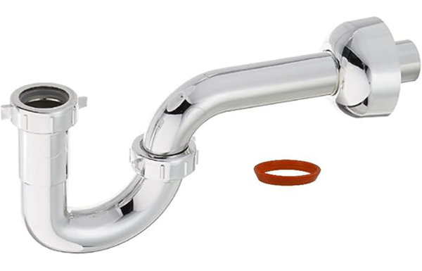 Highcraft 1-1/2" P-Trap w/ Adapter & TPR Washer for Kitchen Sink Drain ...