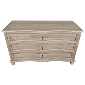 Noir Curved Front 3 Drawer Dresser | Perigold