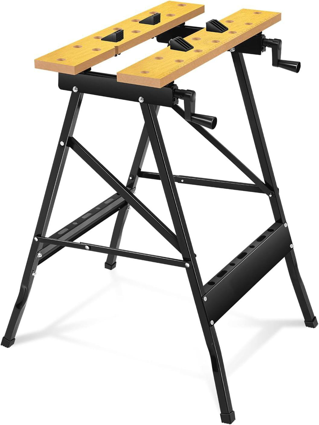 17 Stories Foldable Work Bench with Adjustable Clamps and Top for DIY ...