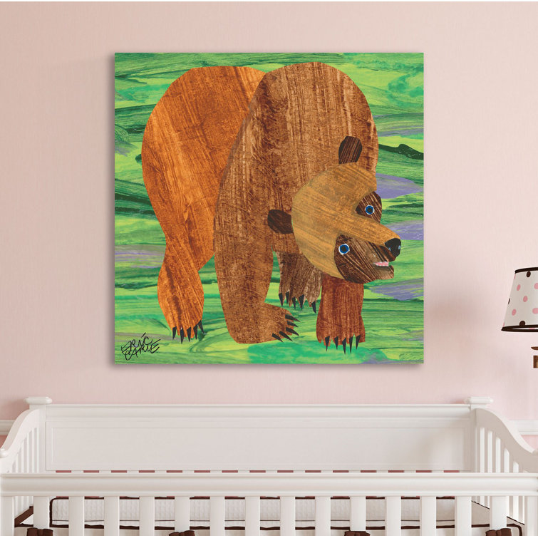 Zoomie Kids Dole Dole Brown Bear 2 - Painting on Canvas | Wayfair.co.uk