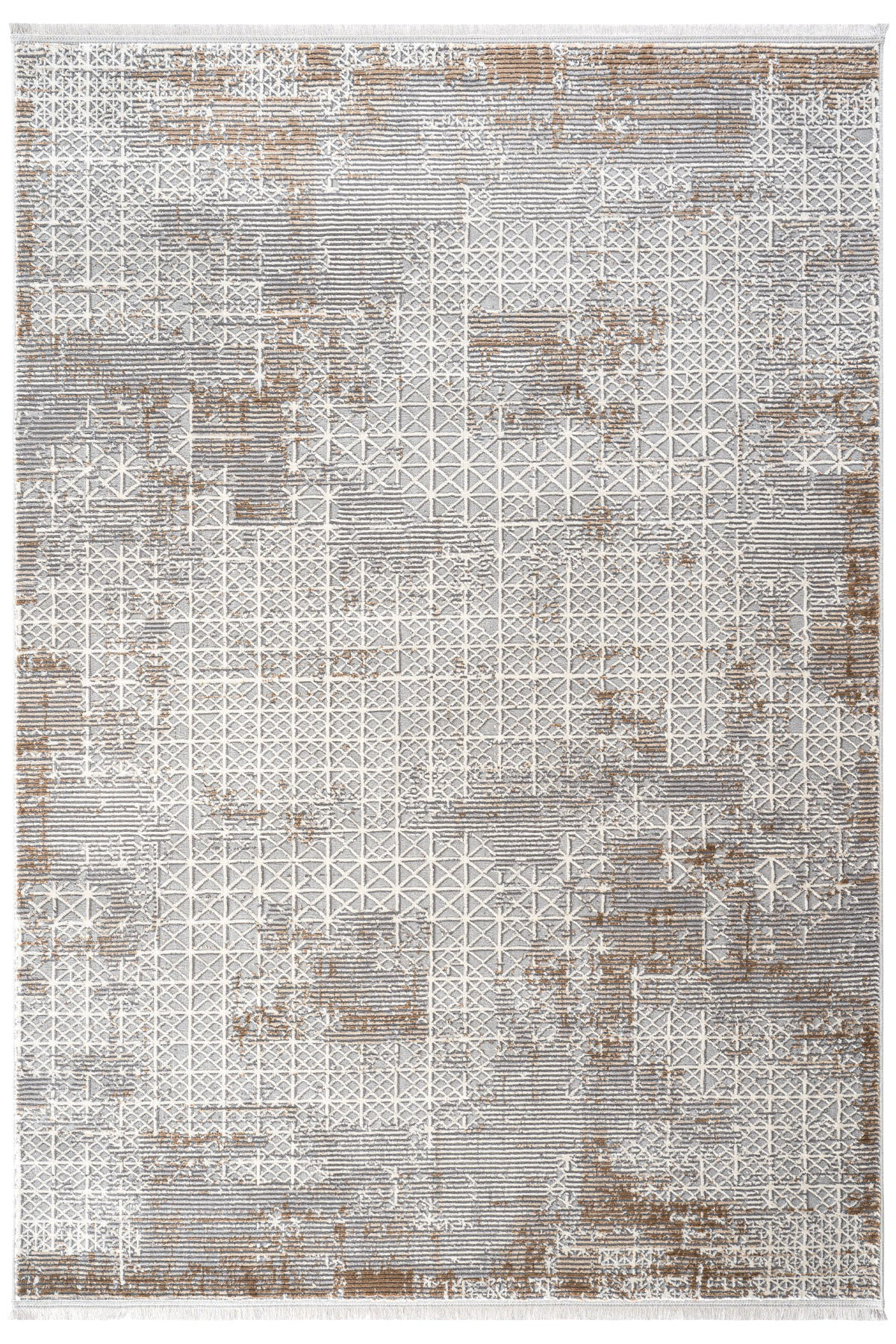 17 Stories Verona Taupe Soft and Shiny Textured Living Room Rug | Wayfair