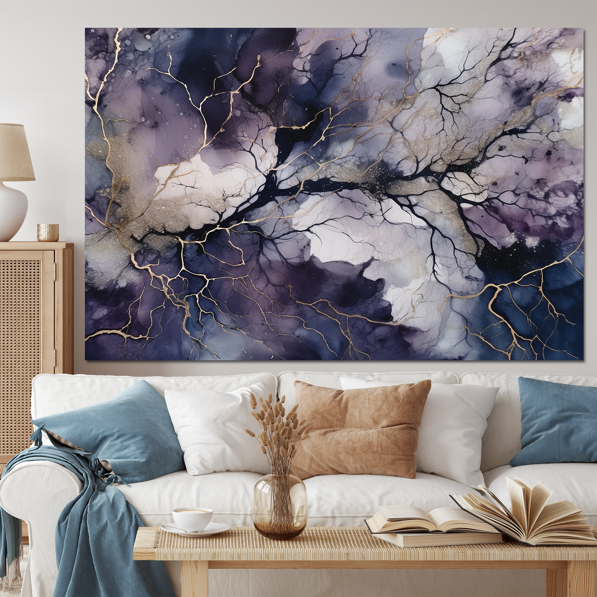 Design Art Purple And Exploring The Language Of Painting III - Abstract ...