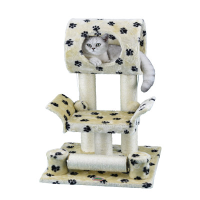 Go Pet Club 28" Paw Print Cat Condo & Reviews | Wayfair
