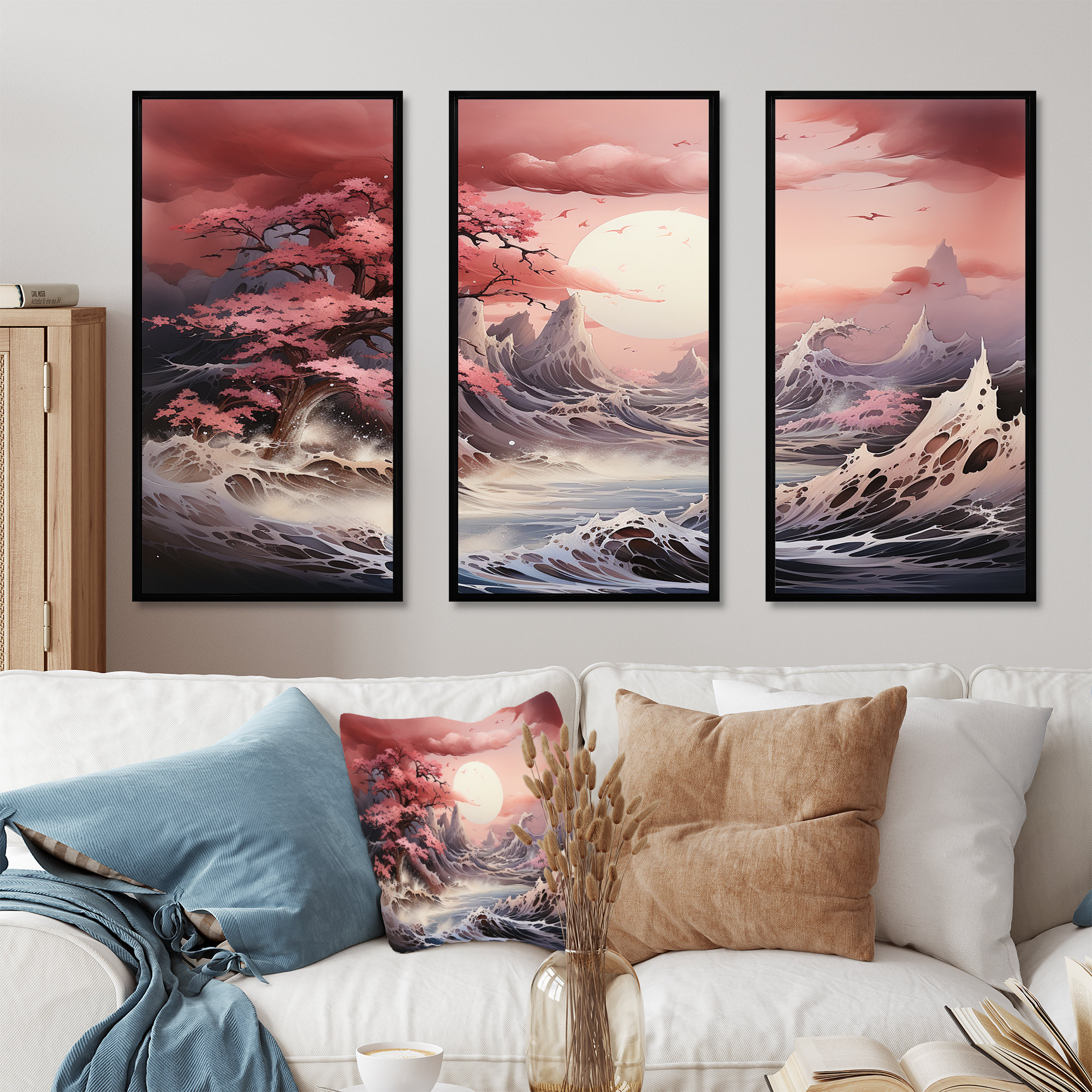 Lark Manor Japan Ocean Storm Landscape - Storms Wall Decor Set ...