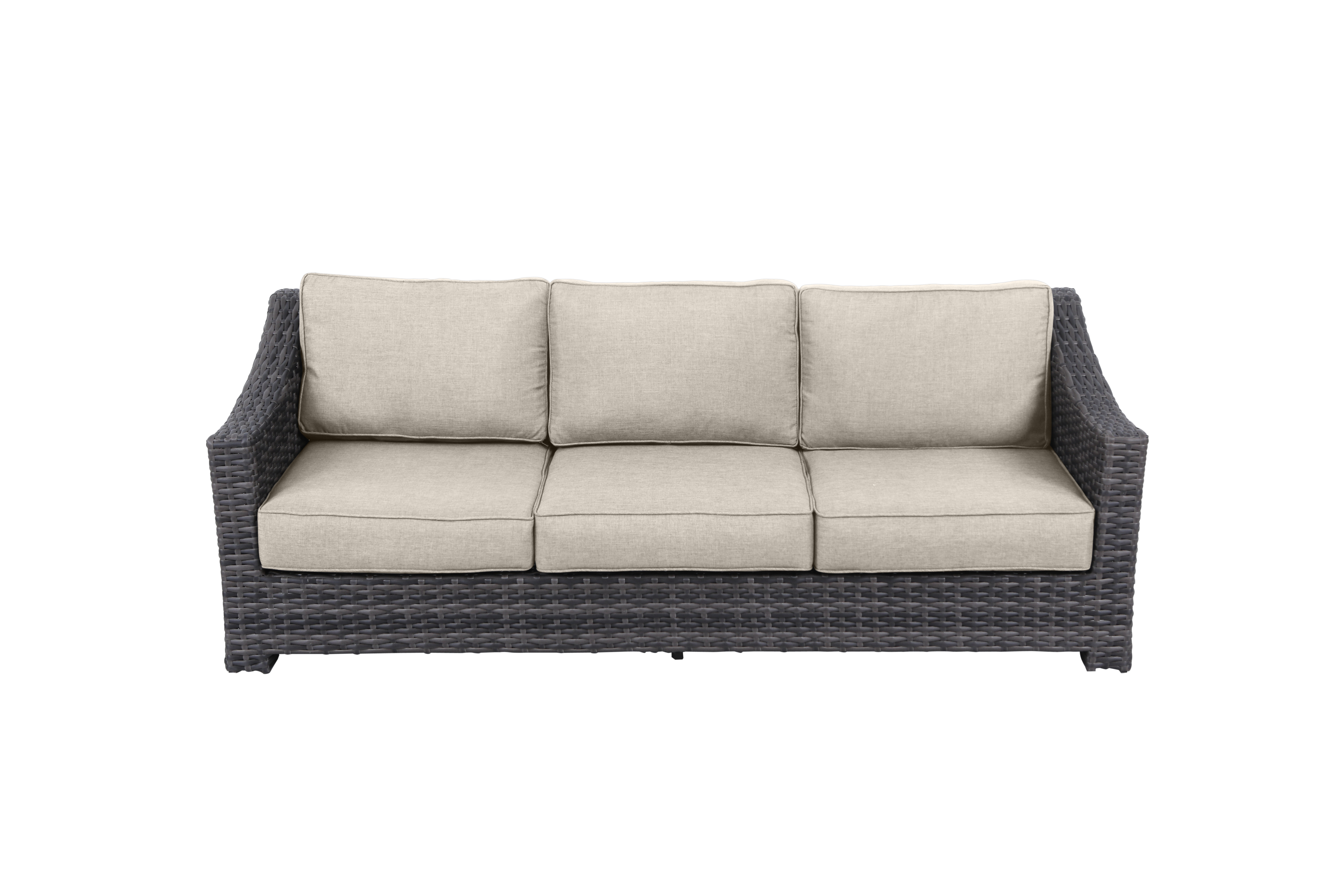 Brayden Studio Donley 85" Wide Outdoor Patio Sofa with Cushions ...
