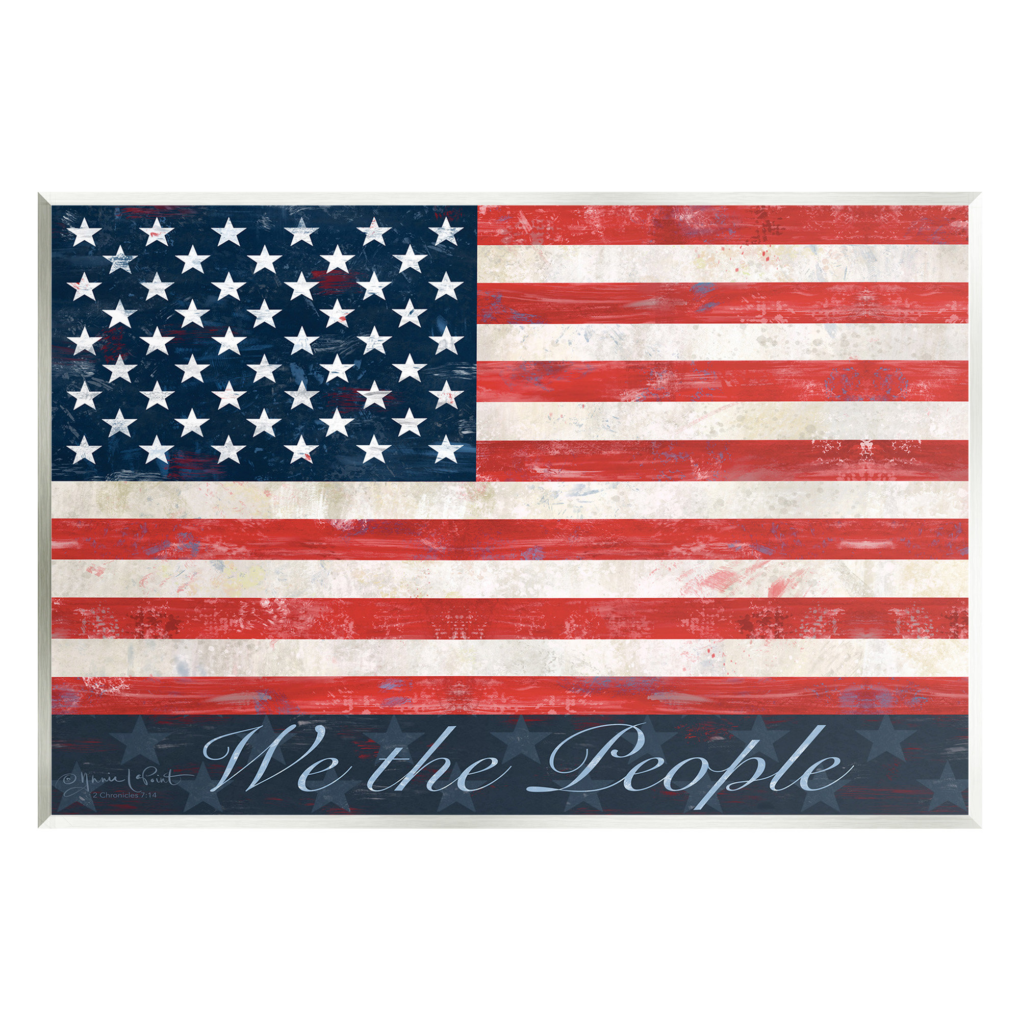 Gracie Oaks We The People Flag Wall Plaque Art by Annie LaPoint | Wayfair