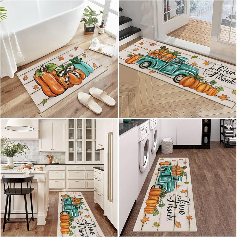 Gracie Oaks Fall Kitchen Rugs Sets of 3 | Wayfair