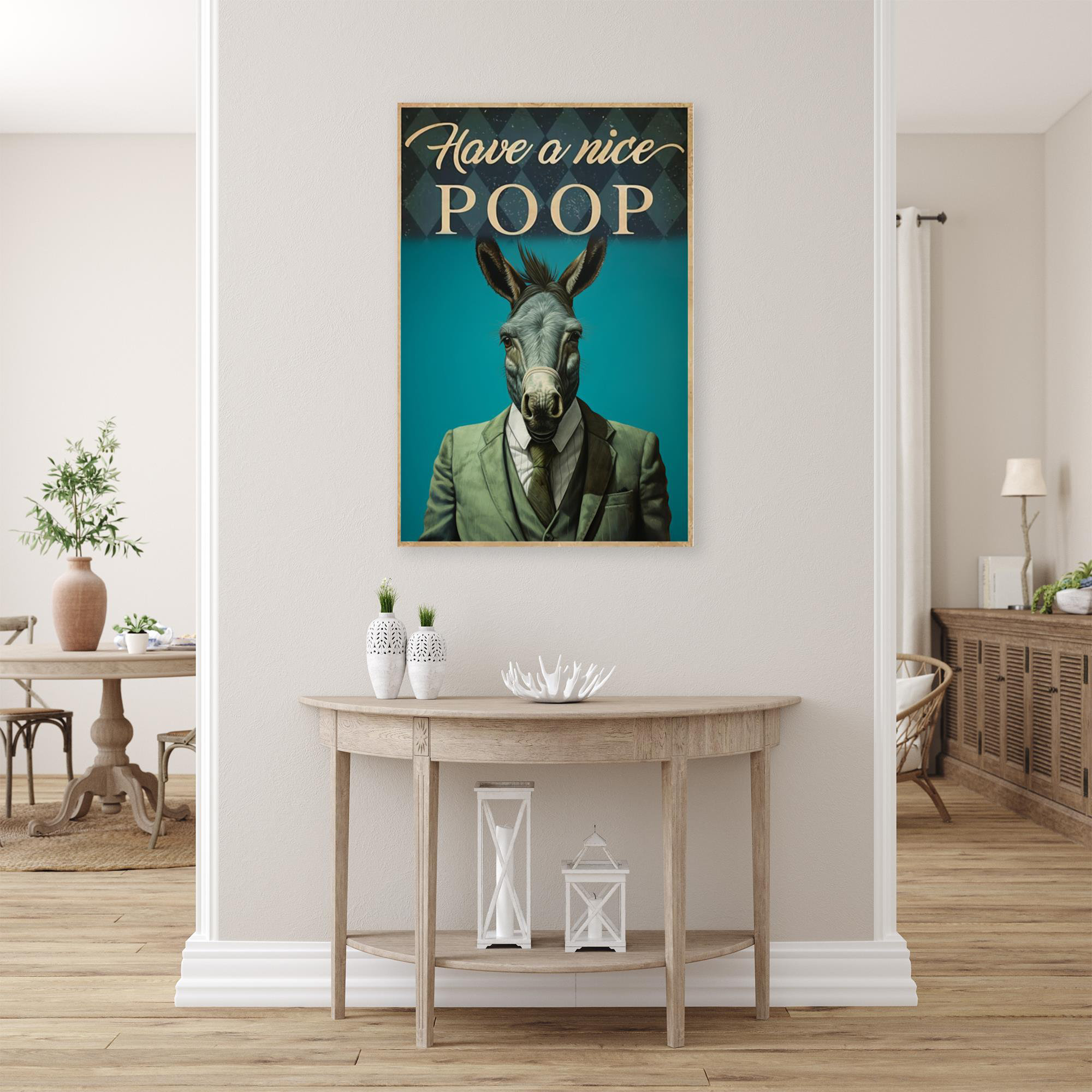 Trinx Donkey Have A Nice Poop - 1 Piece Rectangle Graphic Art Print On ...
