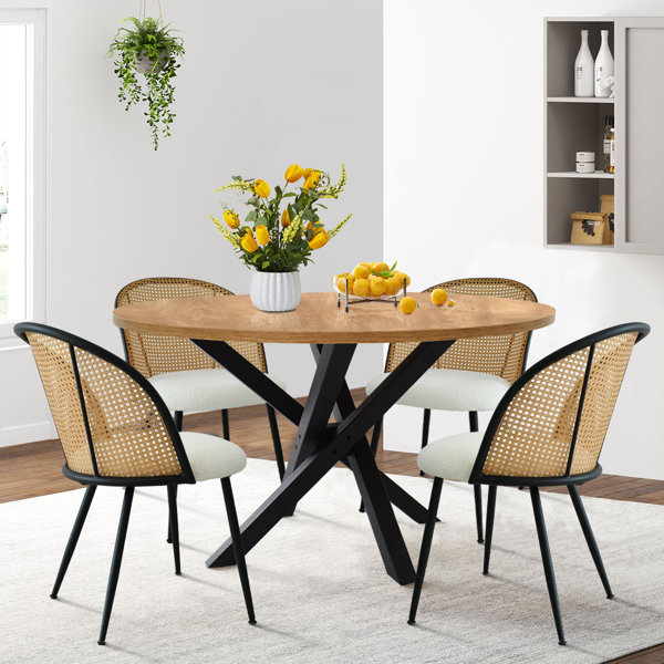 Latitude Run® Round 4 - Person Dining Table Set & Reviews | Wayfair