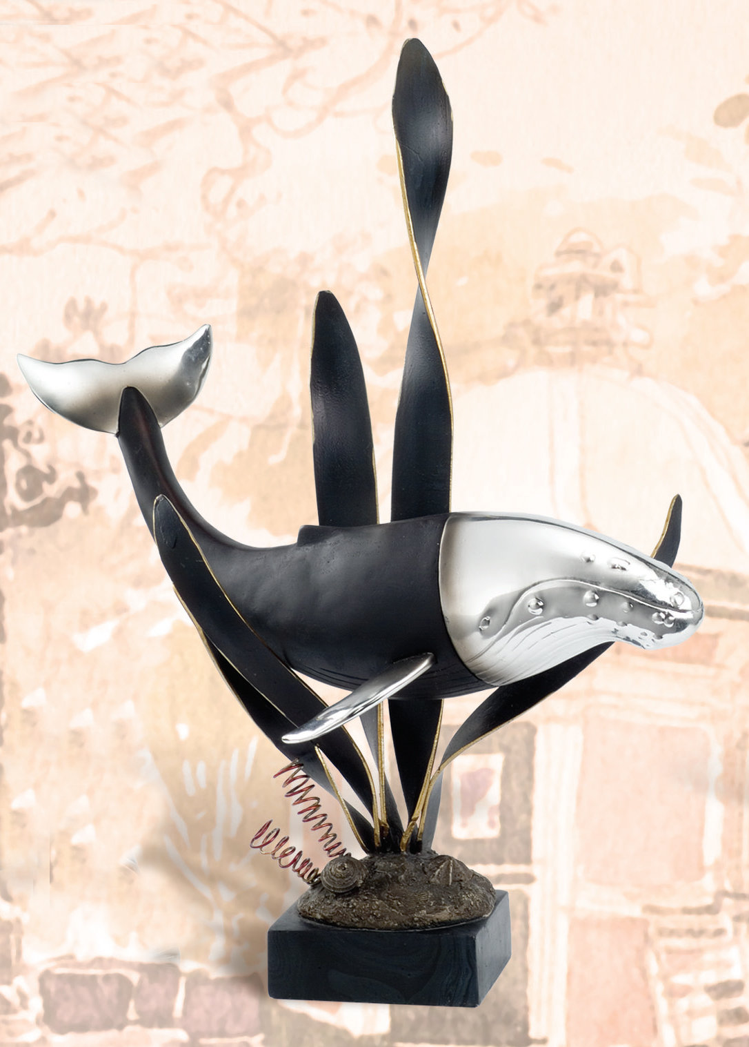 Breakwater Bay Kylan Whale on Stand Figurine | Wayfair