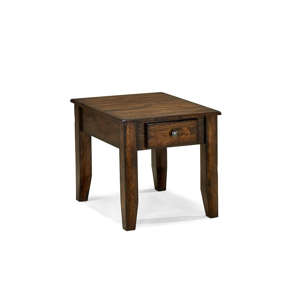 Loon Peak® Kona 22" Wide End Table with Drawer, Raisin | Wayfair