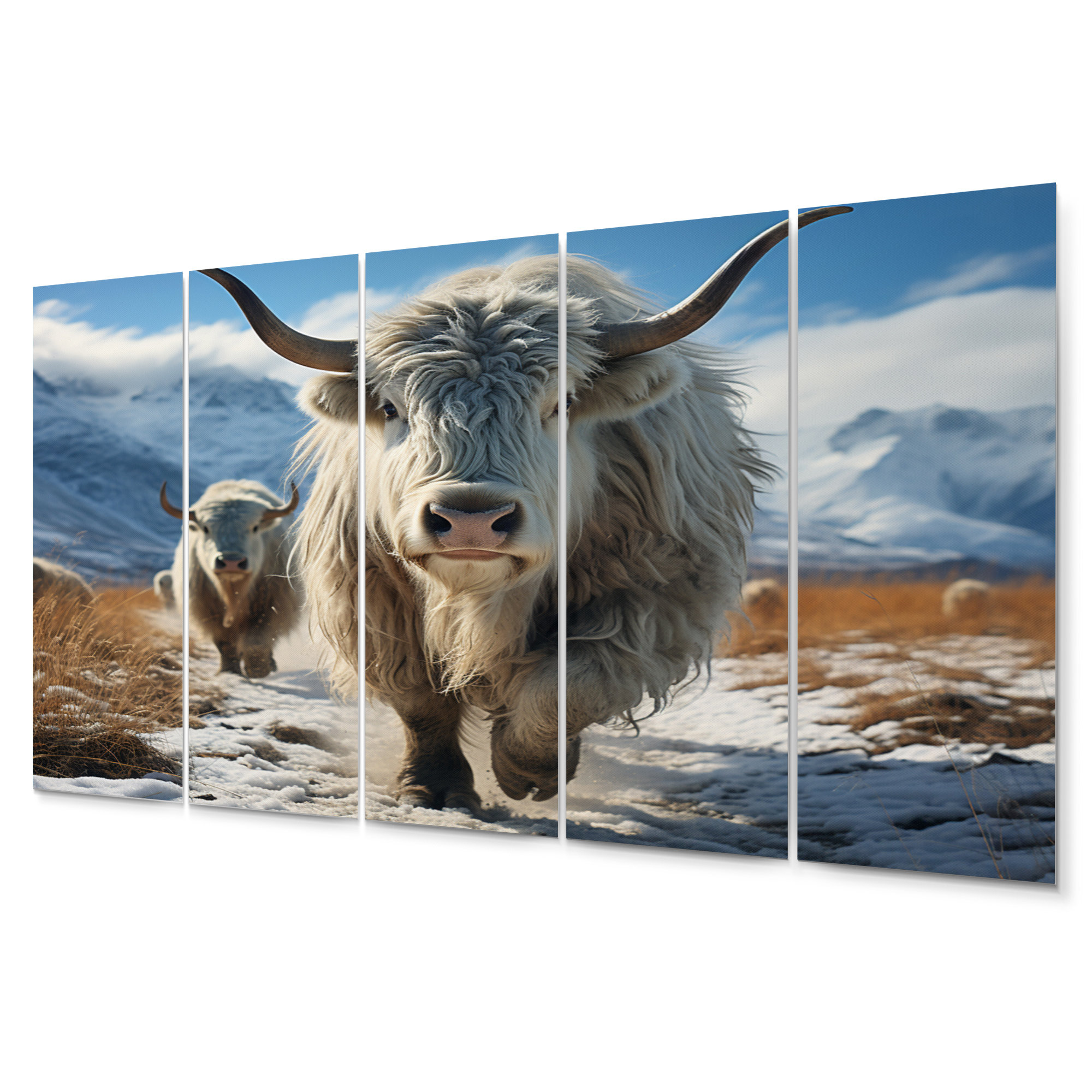 Union Rustic Yaks Majestic in Winter - Yaks Metal Wall Decor Set | Wayfair
