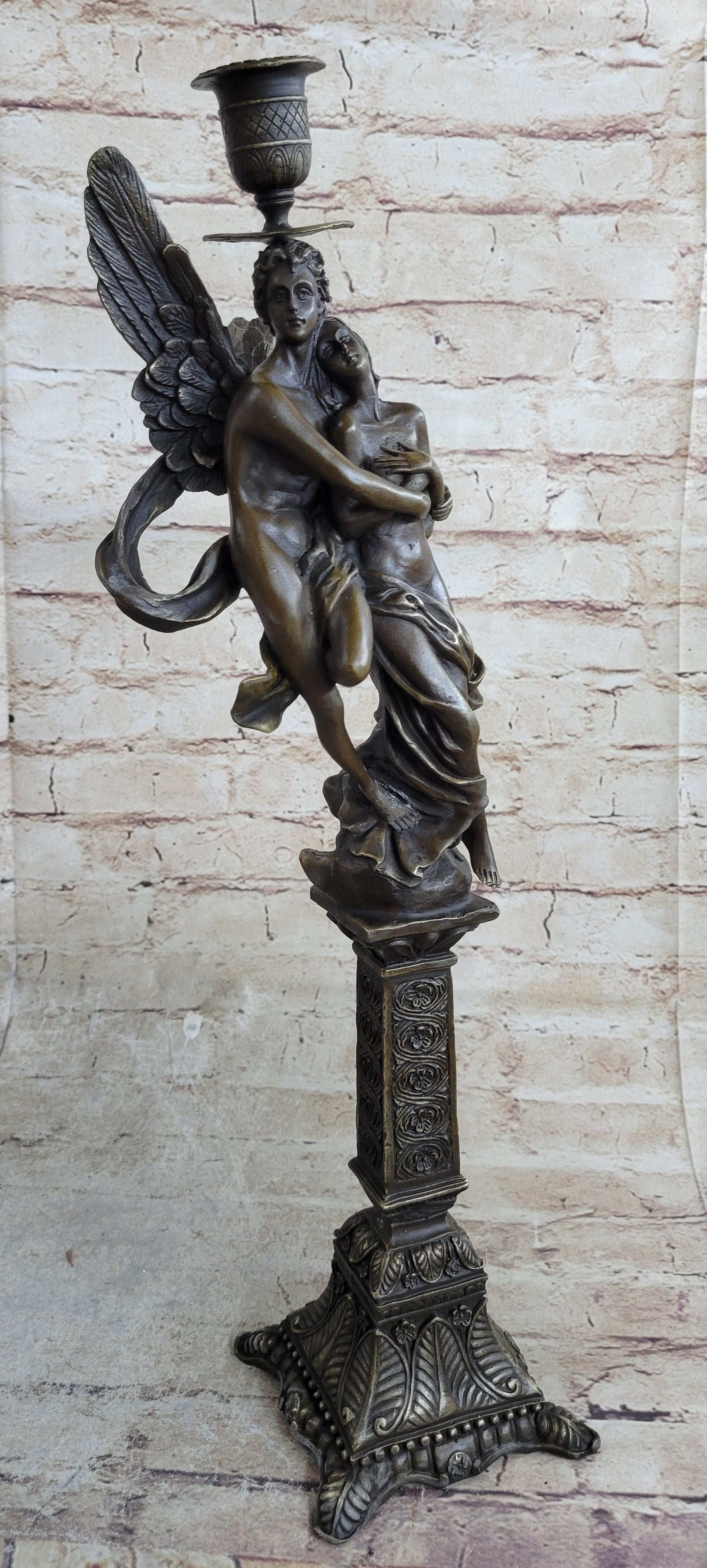 Trinx Bronze Marble Statue Cupid Psyche Eros Aphrodite Venus Winged ...