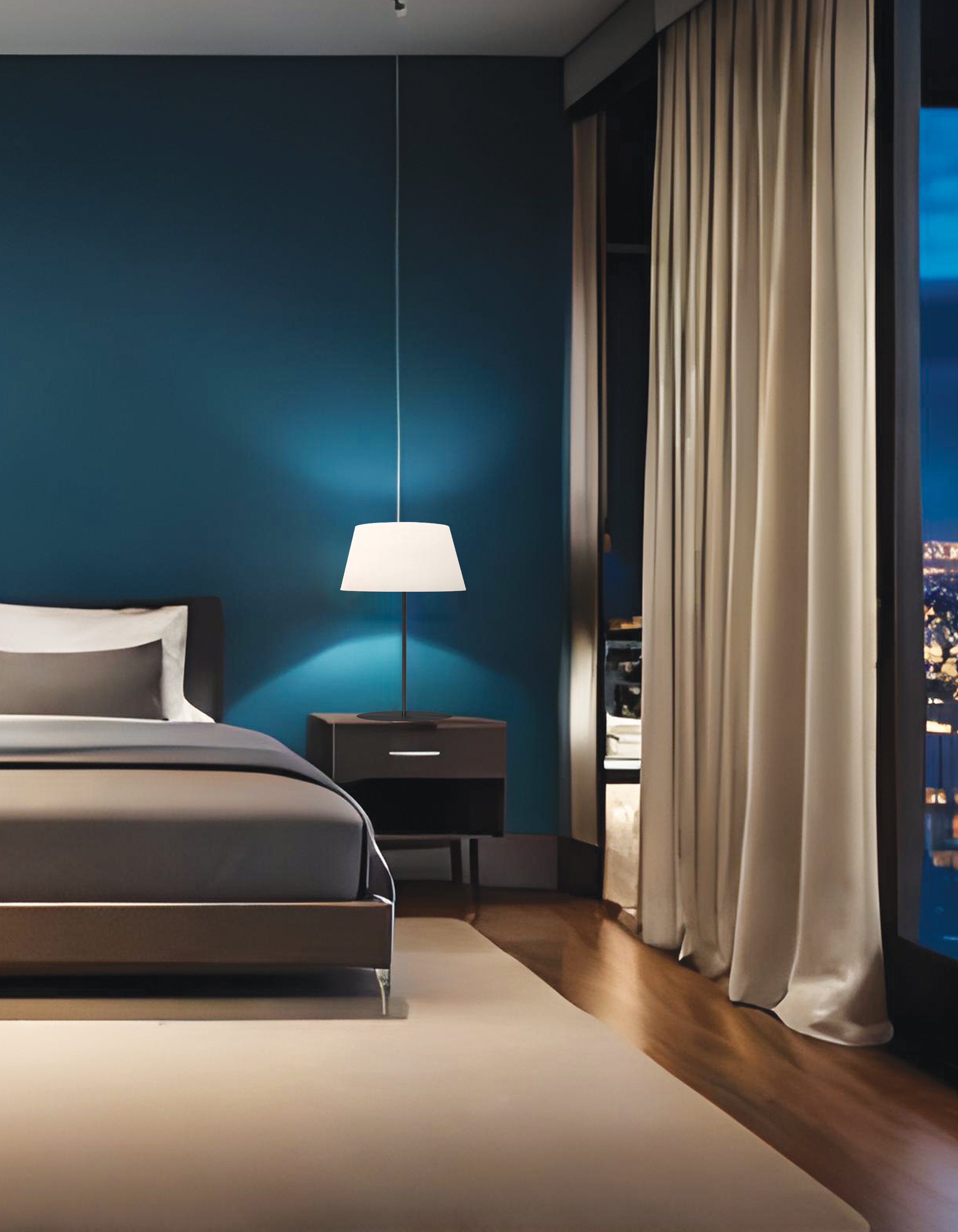 Hokku Designs Nicklus 1 Light Round Base Table Lamp - White Shade | Wayfair