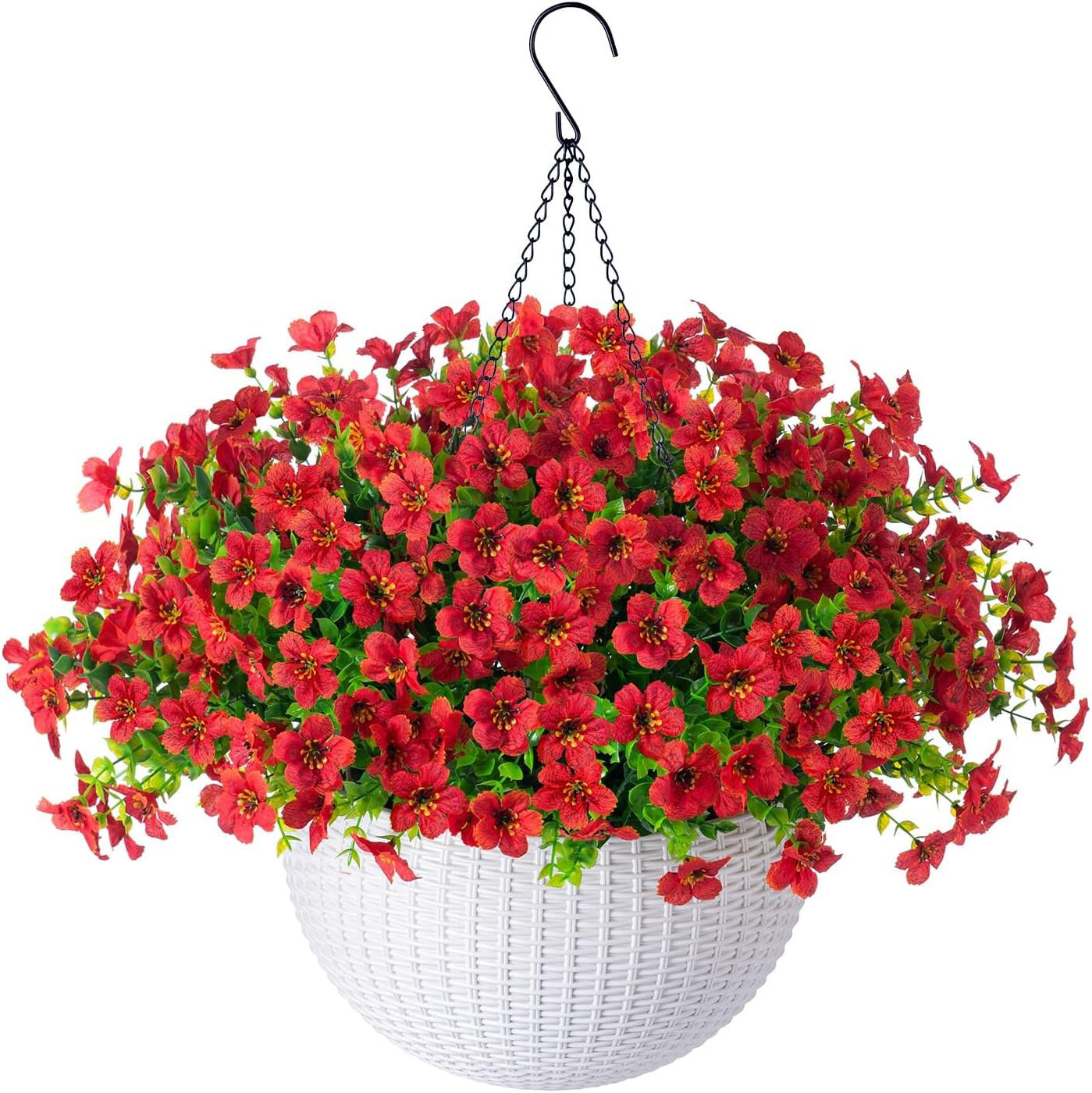 Ophelia & Co. Artificial Fake Fall Hanging Mums Flowers Plants Basket ...
