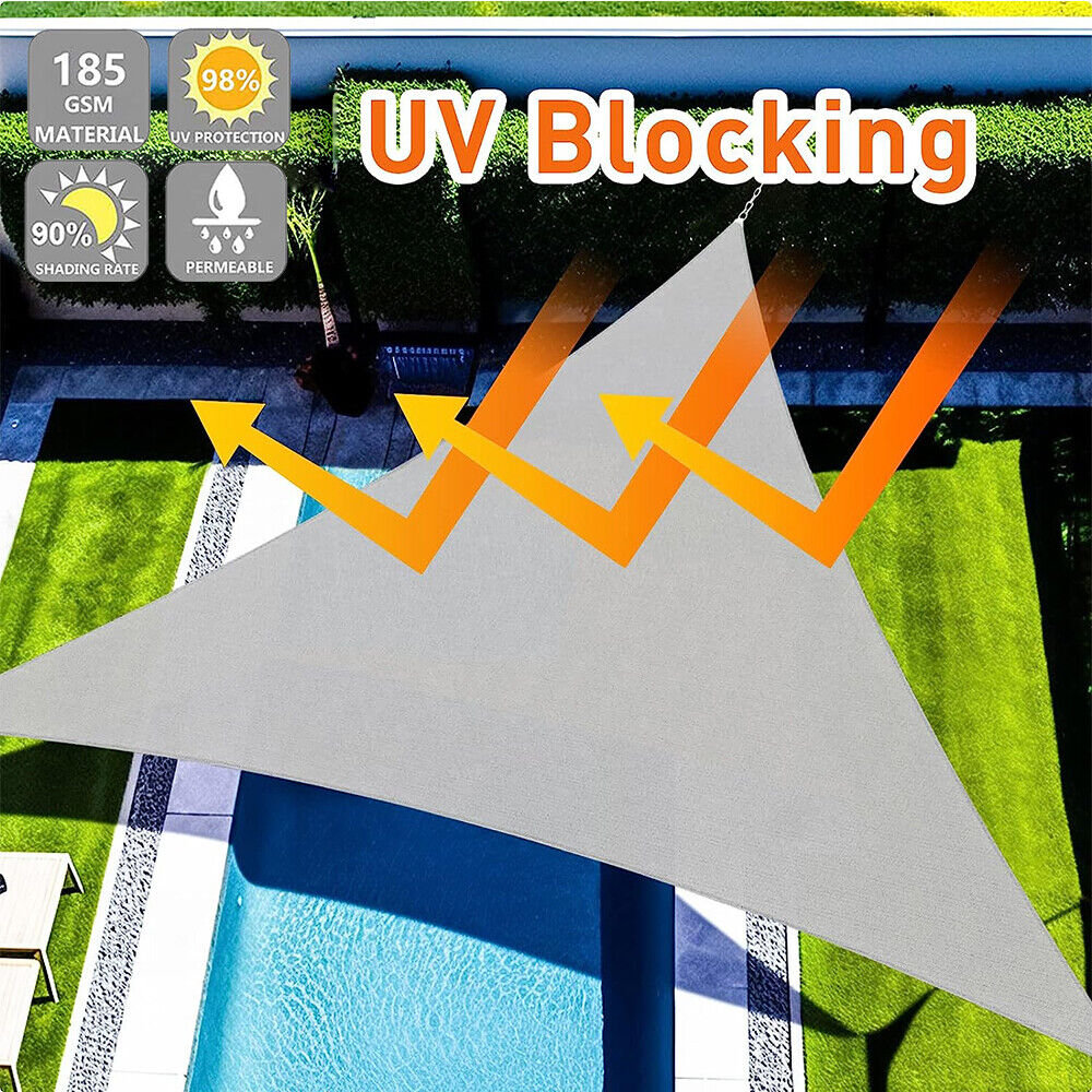 HOMEYA Triangle Shade Sail, High-Density Polyethylene Material, Rust ...
