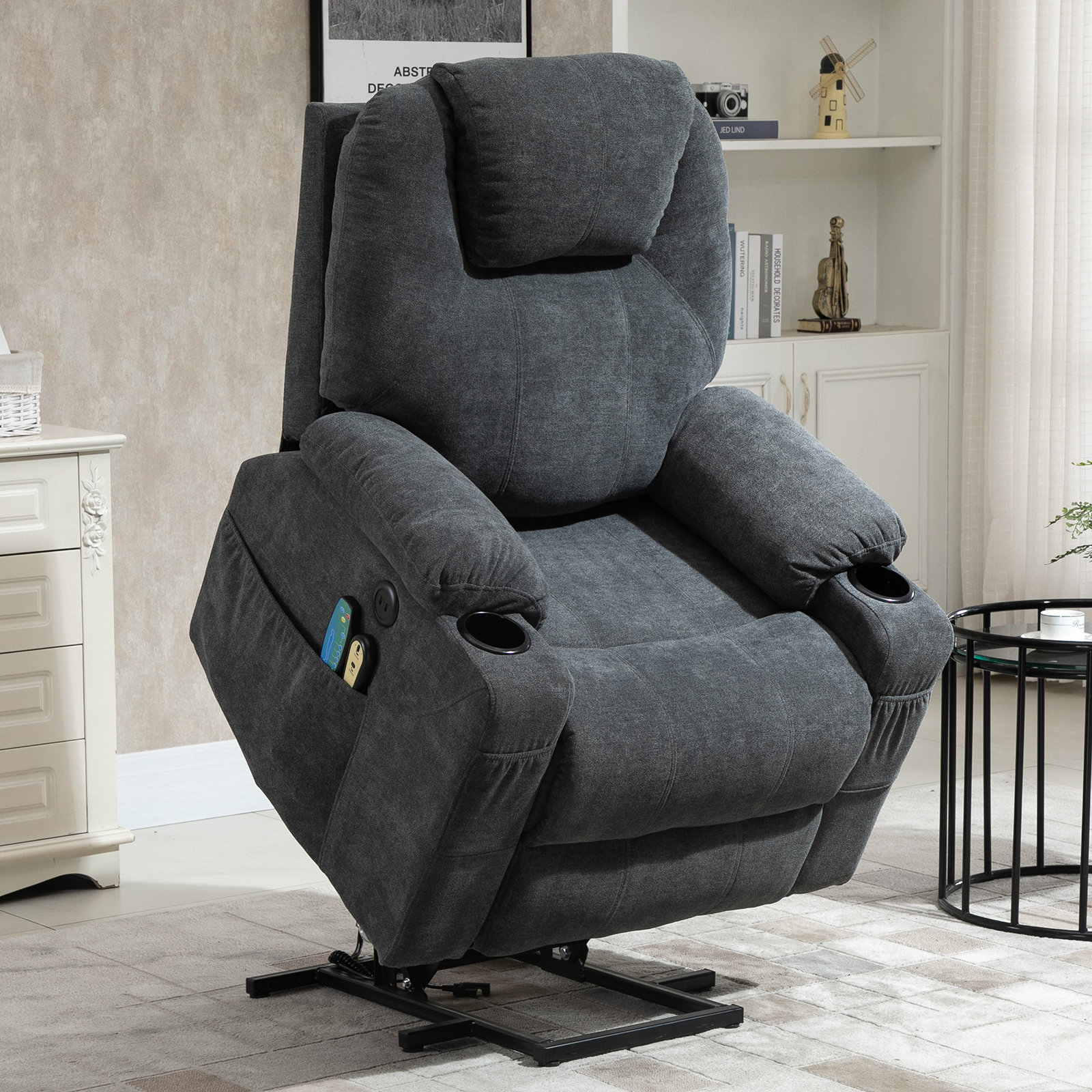 Latitude Run® Power Reclining Heated Massage Chair & Reviews - Wayfair ...