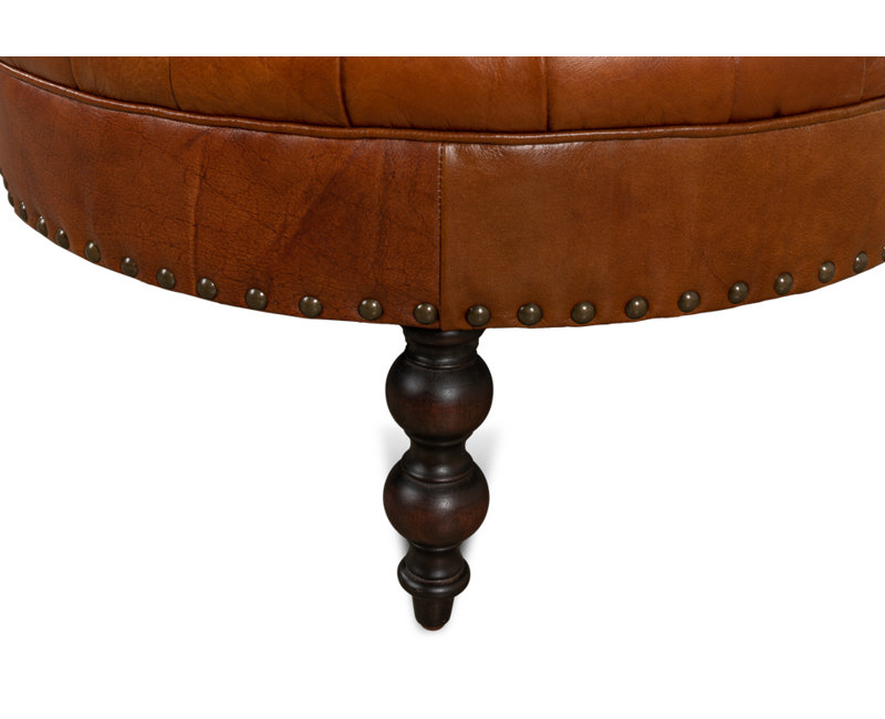 Sarreid Ltd 57'' Leather Sofa | Wayfair