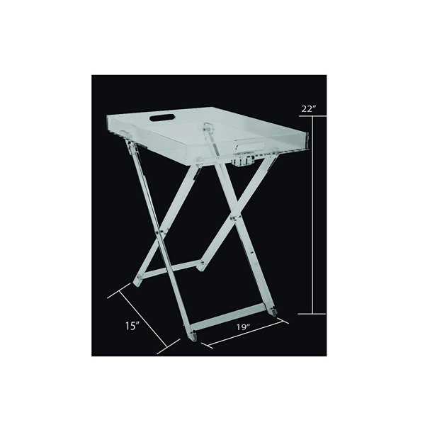 Design Styles Acrylic Folding Tray Table & Reviews | Wayfair