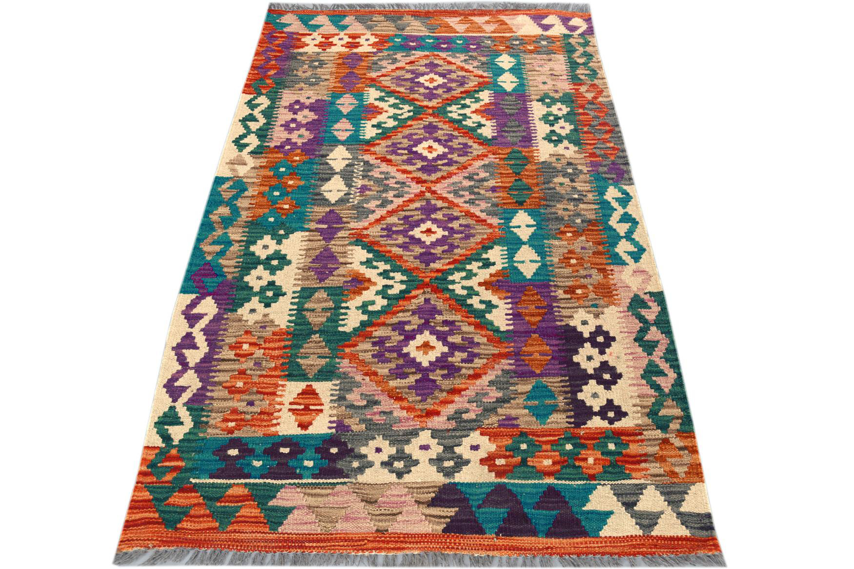 Isabelline Sinclair Geometric Handmade Rectangle 2'9" x 4'11" Indoor ...