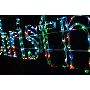The Holiday Aisle® Merry Christmas Sign Color Changing RGB Lighted ...