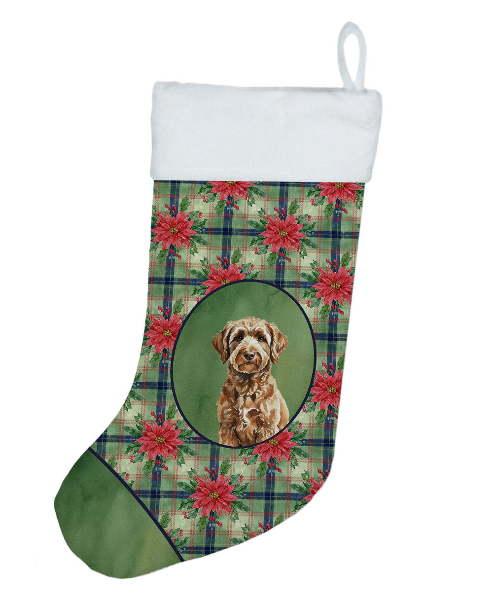 Caroline's Treasures Chocolate Labradoodle Christmas PoinsettIas ...