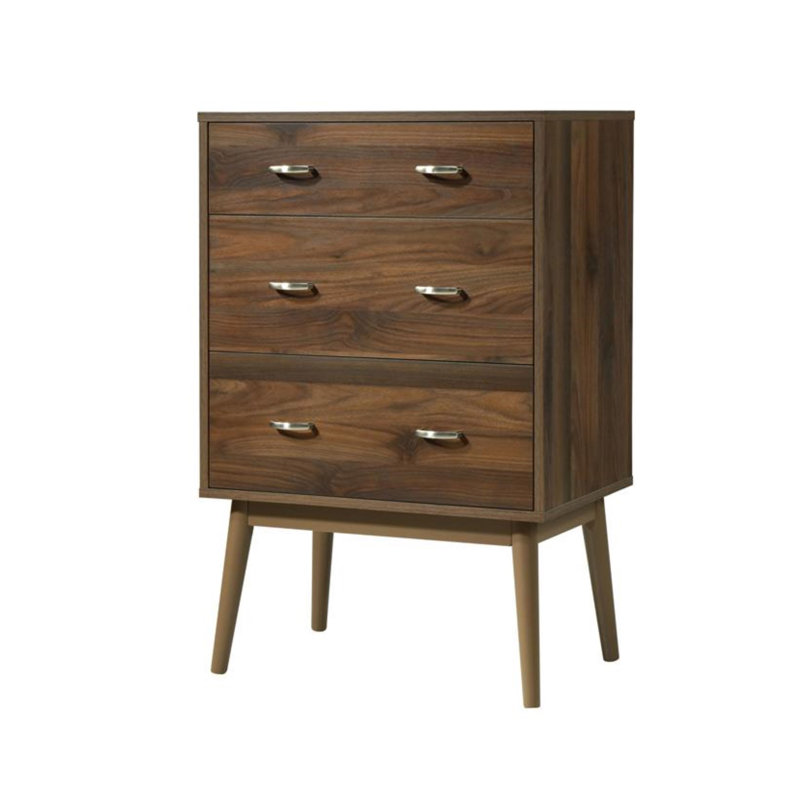 George Oliver Devos Midcentury 3 Drawer Chest & Reviews | Wayfair