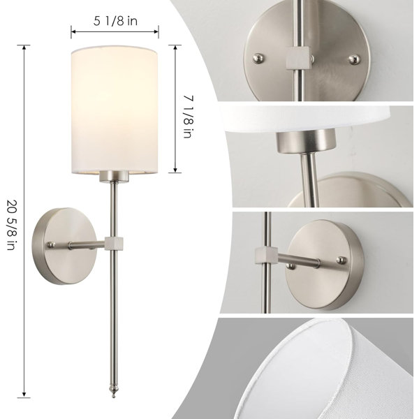 Ivy Bronx Battery Operated Wall Sconces Set With Remote Control ...