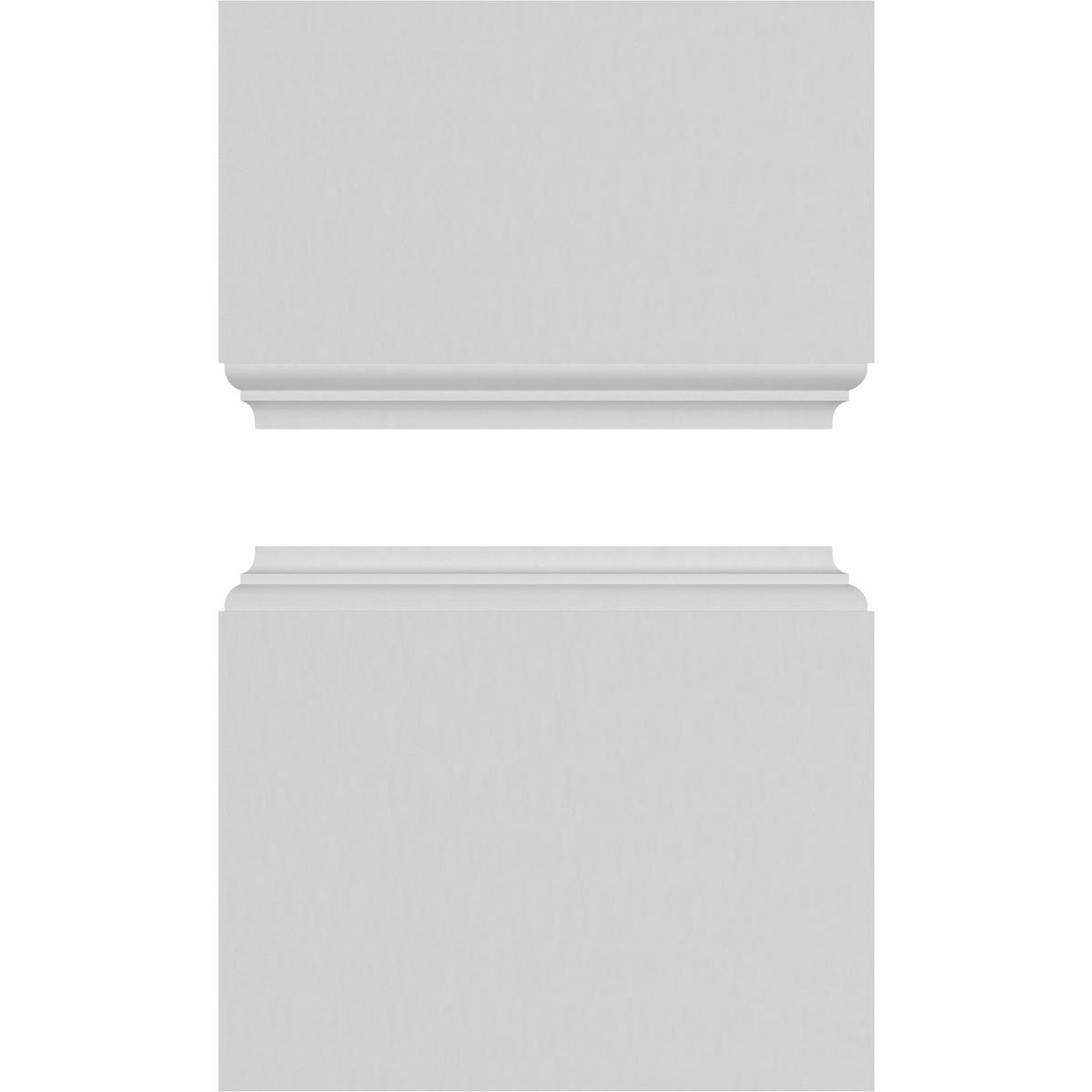 Ekena Millwork Square Non-Tapered Smooth PVC Endura-Craft Column Wrap ...