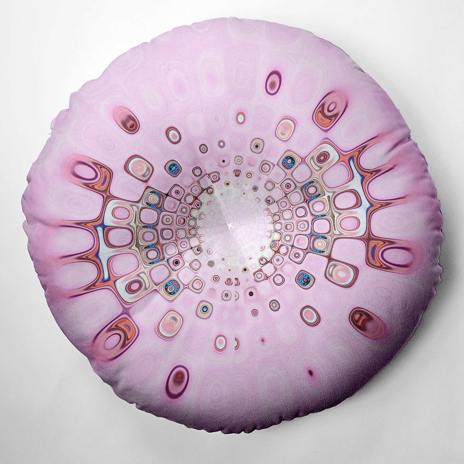 e by design 56_Bohemian & Eclectic Blush Puddle Design Tufted Floor ...