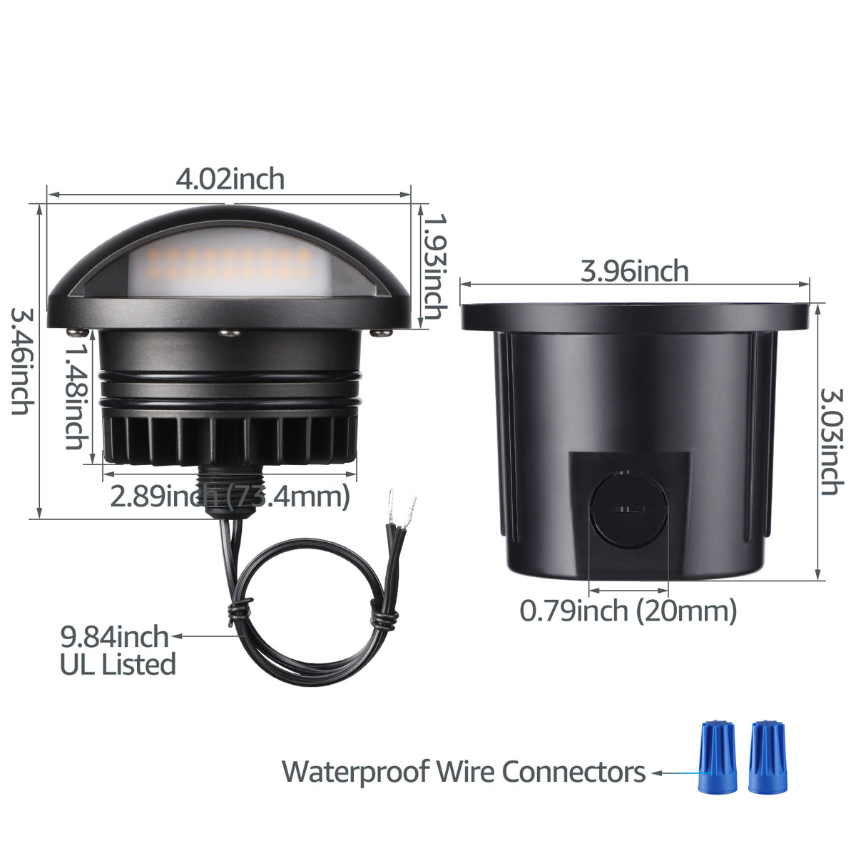 LEDVANS Commercial Grade LED Landscape Well Light Low Voltage 3000K ...