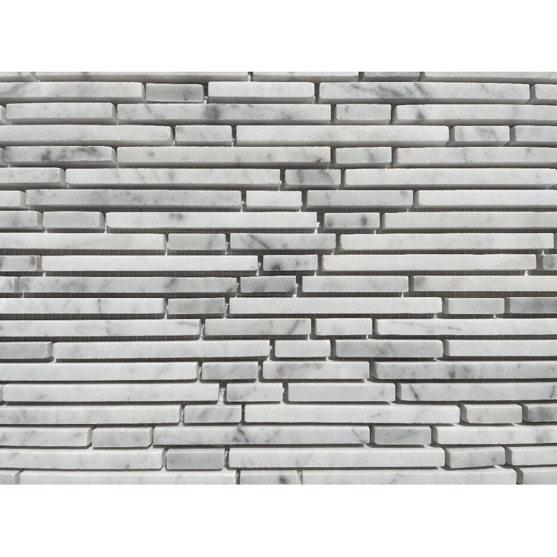 Marble Online 11" x 12" Marble Linear Mosaic Wall & Floor Tile | Wayfair