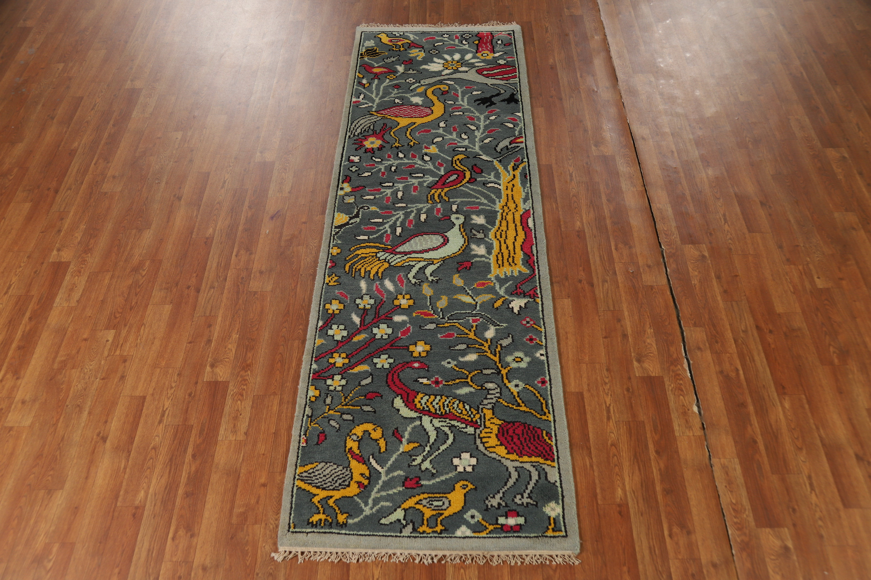 Bungalow Rose Animals Design Gray Ziegler Oriental Runner Rug | Wayfair