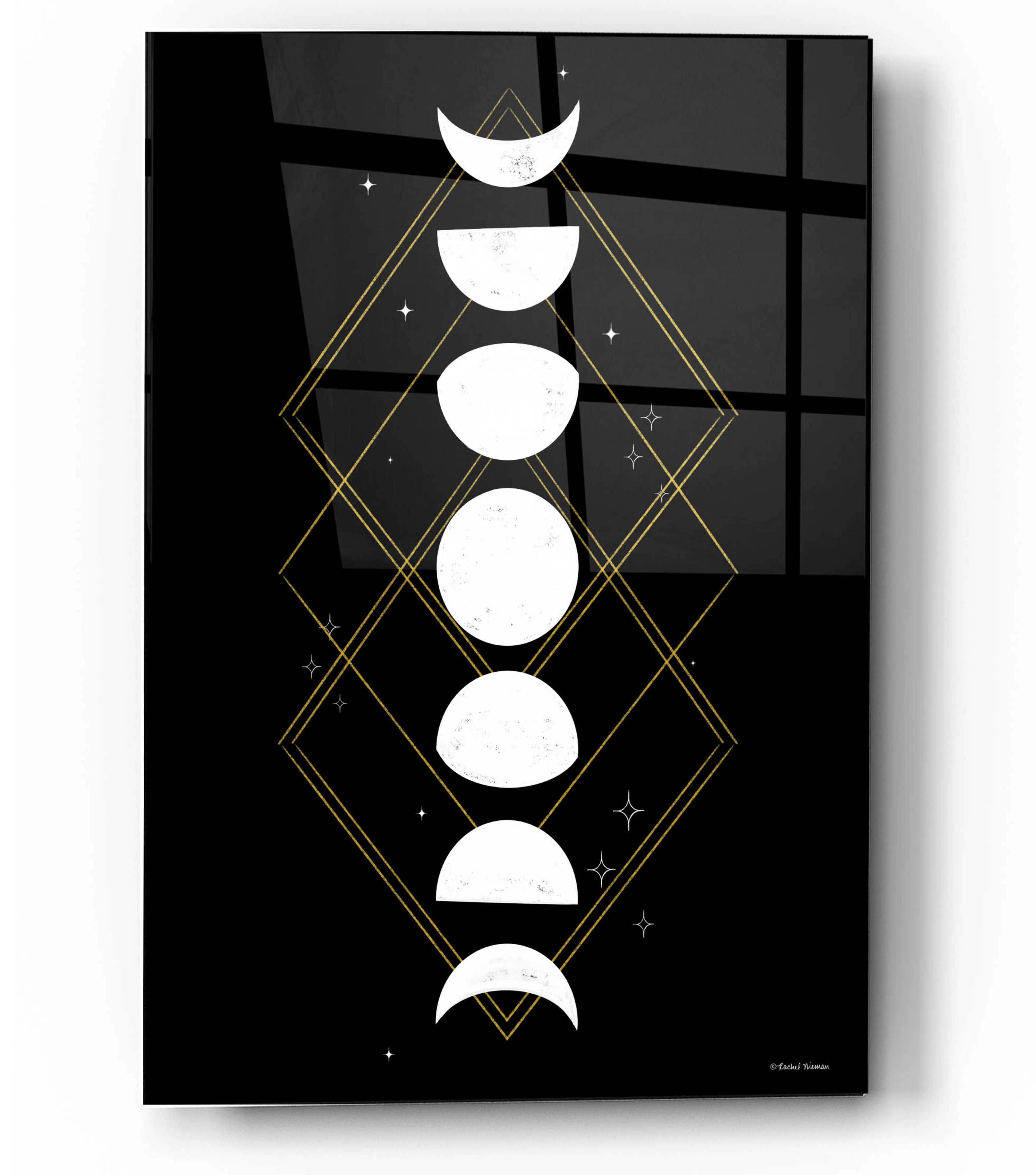 Dakota Fields Epic Art 'Geometric Moon Phases' By Rachel Nieman ...