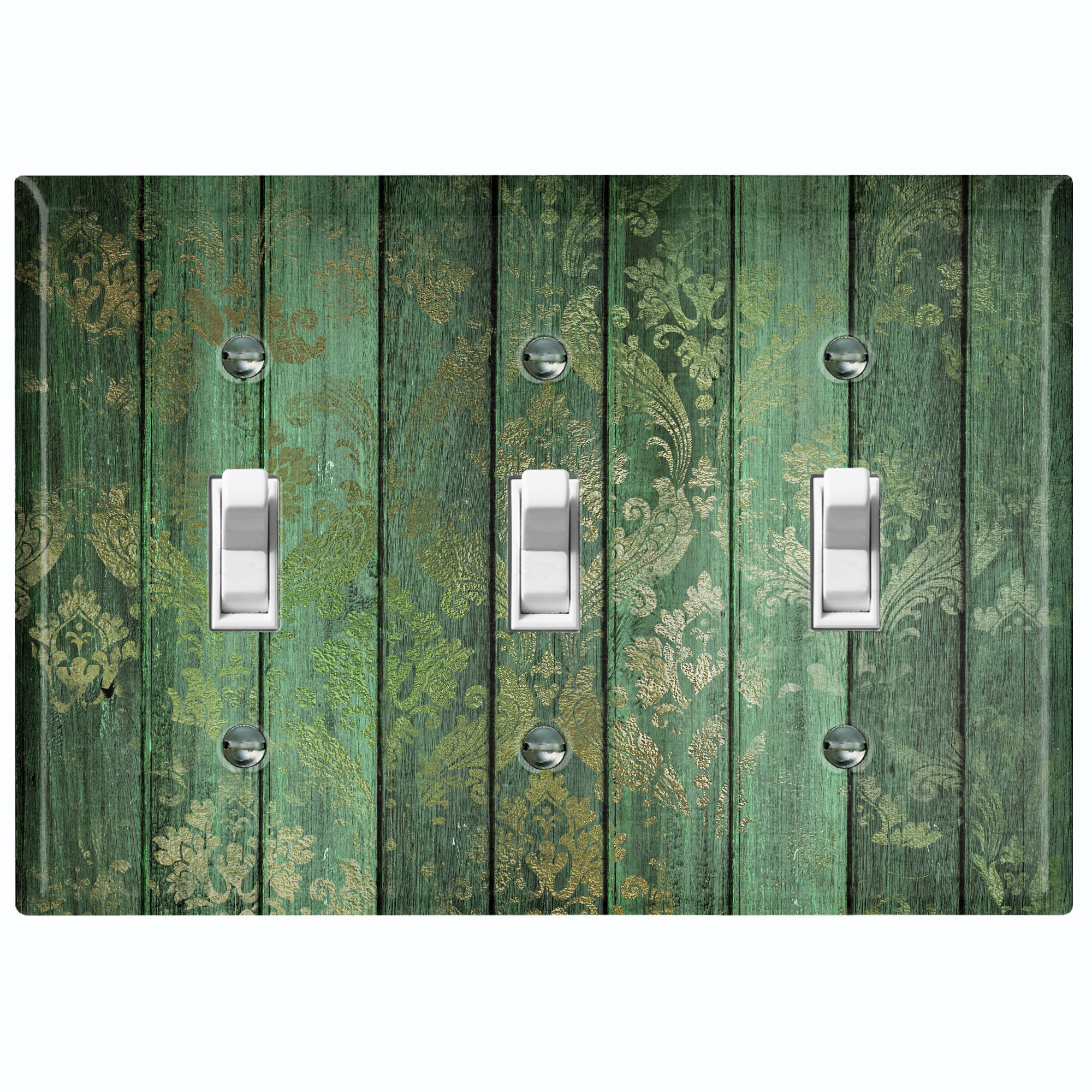 WorldAcc Wood Flower 3 -Gang Toggle Light Switch | Wayfair