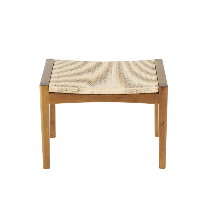 Millwood Pines Daendy Wood Handmade Traditional Brown Stool with Rope ...