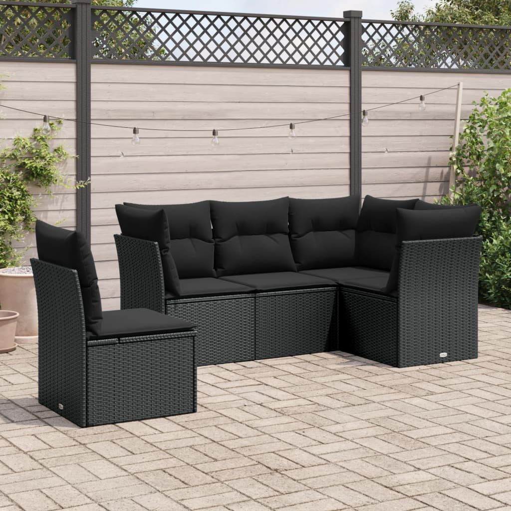 Ebern Designs Garden Sofa Set Light Grey PE Rattan Medium Adjustable ...