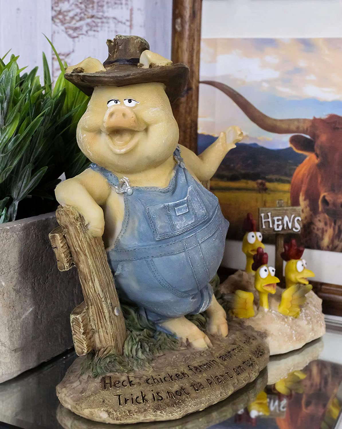 Trinx Whimsical 'Chicken Farming Is Easy' Practical Pig Holding ...