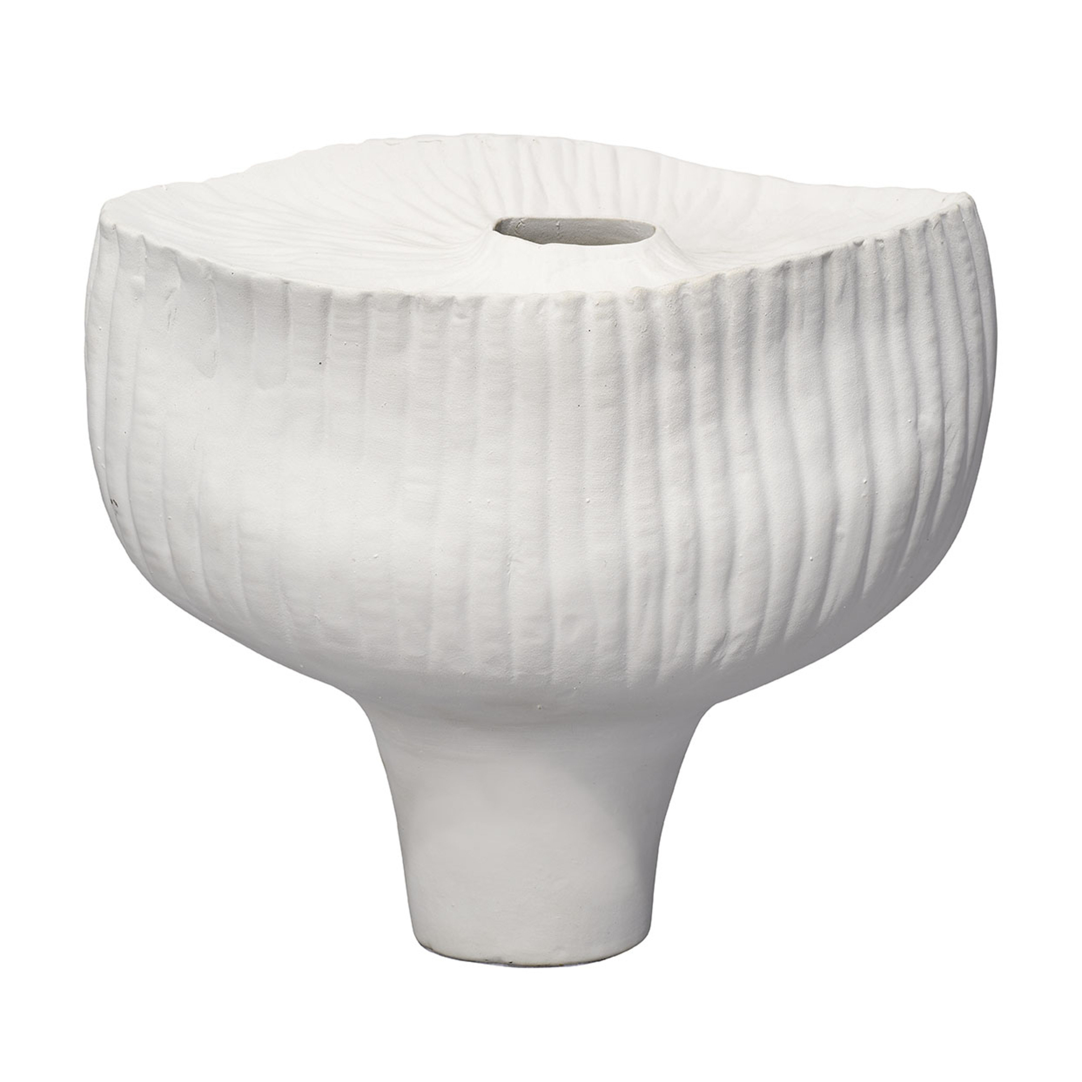 Jamie Young Company Plunge Ceramic Decorative Vessel, Matte White ...