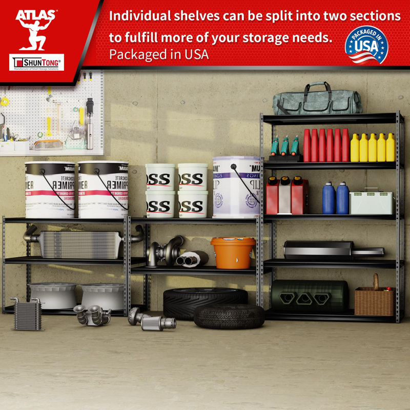 Rebrilliant Heavy Duty Garage Shelving, 5-Tier Metal Shelving Unit ...