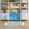 Mercer41 Triple Wide 5 Tier Tall Arched Bookshelf And Bookcase With 3 ...
