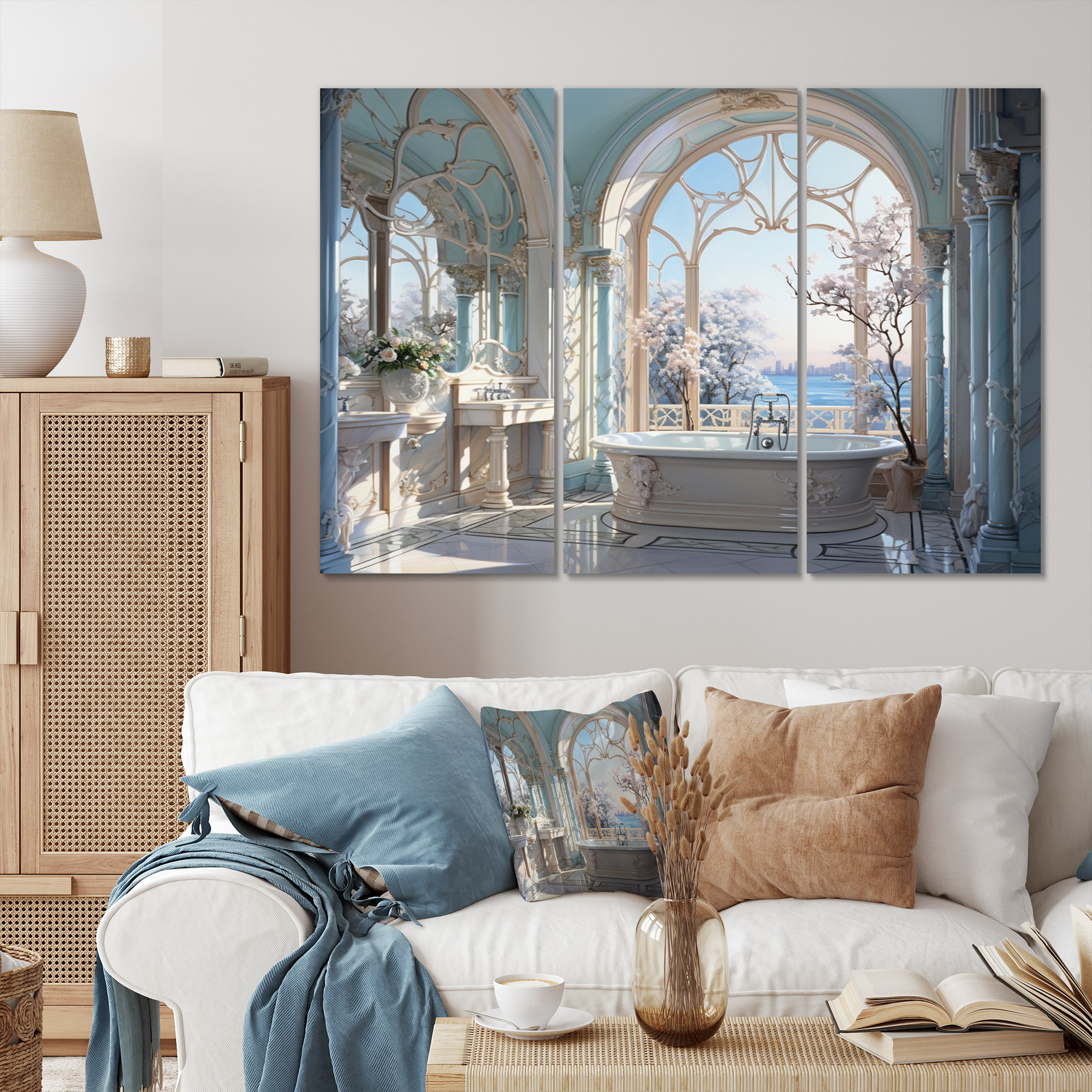 Winston Porter Bathroom Toilet Ethereal Elegance On Canvas 3 Pieces ...