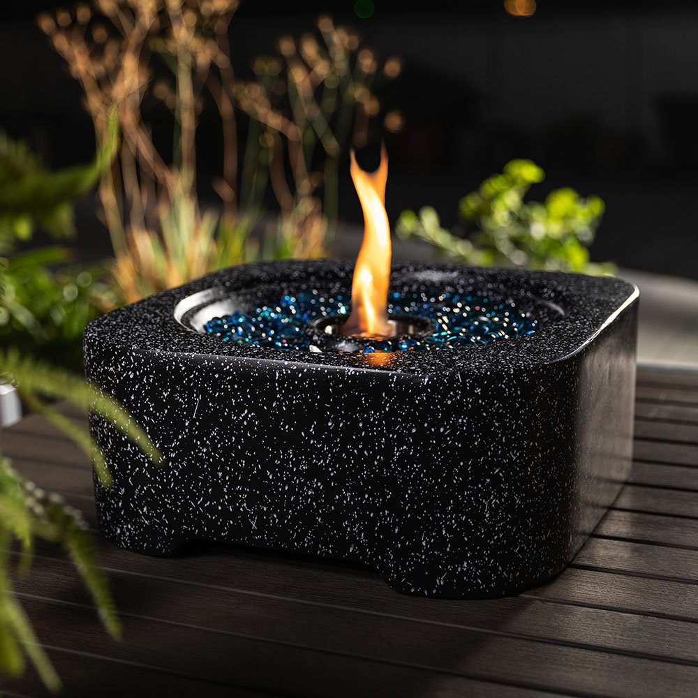 AJ ENJOY Big size Square Concrete Tabletop Fireplace fueled by Bio ...