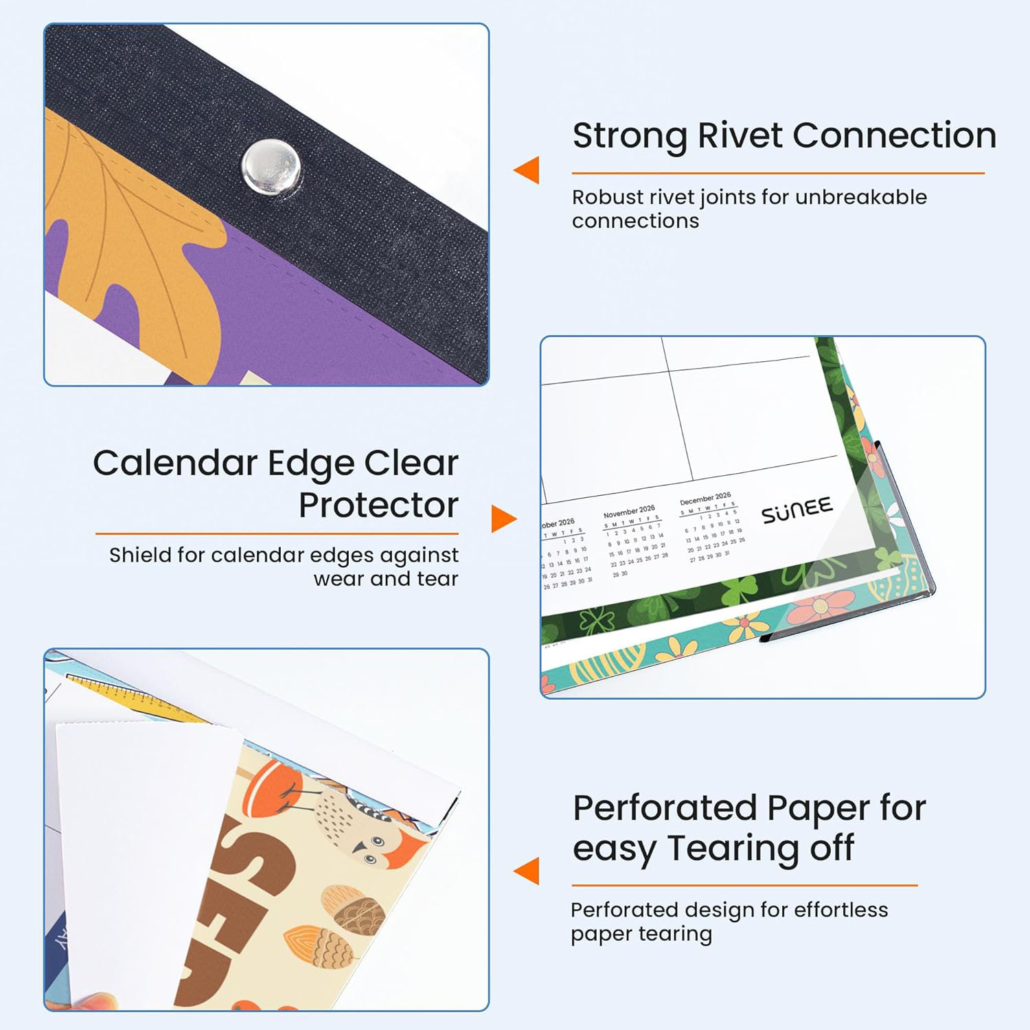 SHANXIQIANNA Grand calendrier de bureau 2026, taille 22 x 17 cm, qui ...