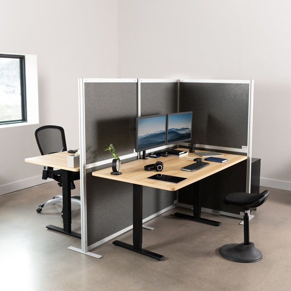 VIVO T-Shaped Modular Wall System, 4 PET Panels, Modern Office Cubicle ...