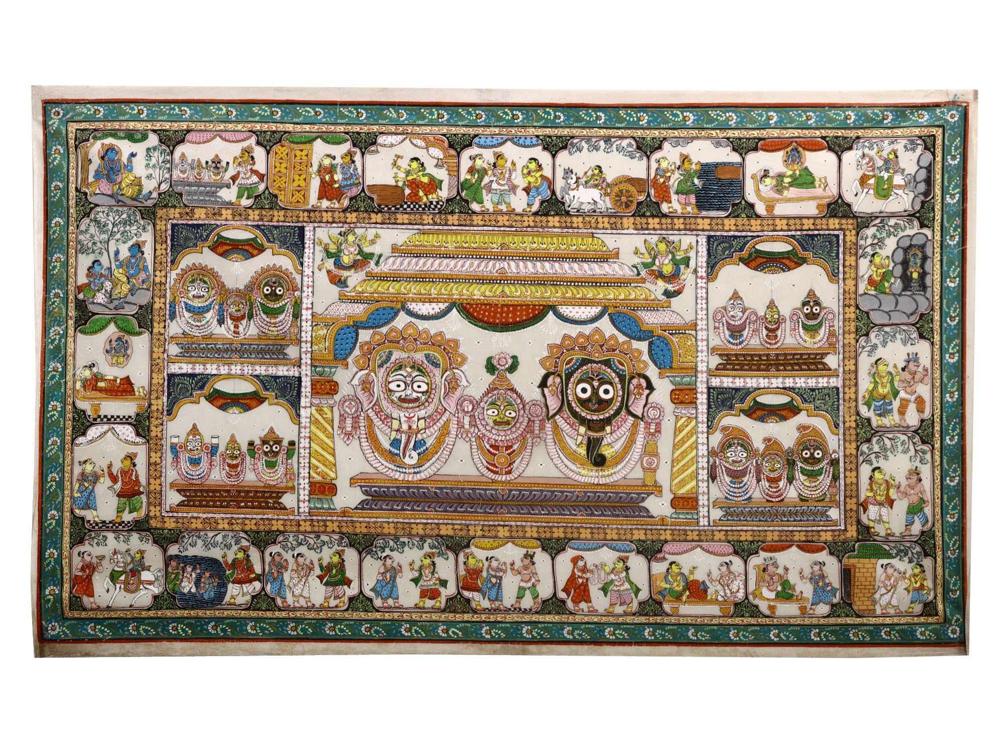 Exotic India Large Shri Jagannatha Ji | Water Color On Tussar Silk ...