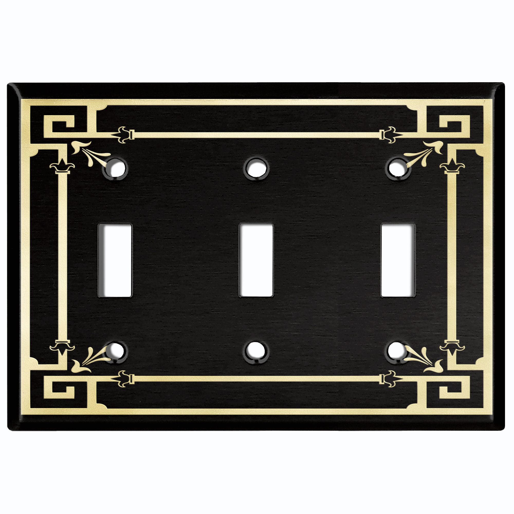 WorldAcc Victorian Vintage Elegant Vertical Geometric Frame 3-Gang ...