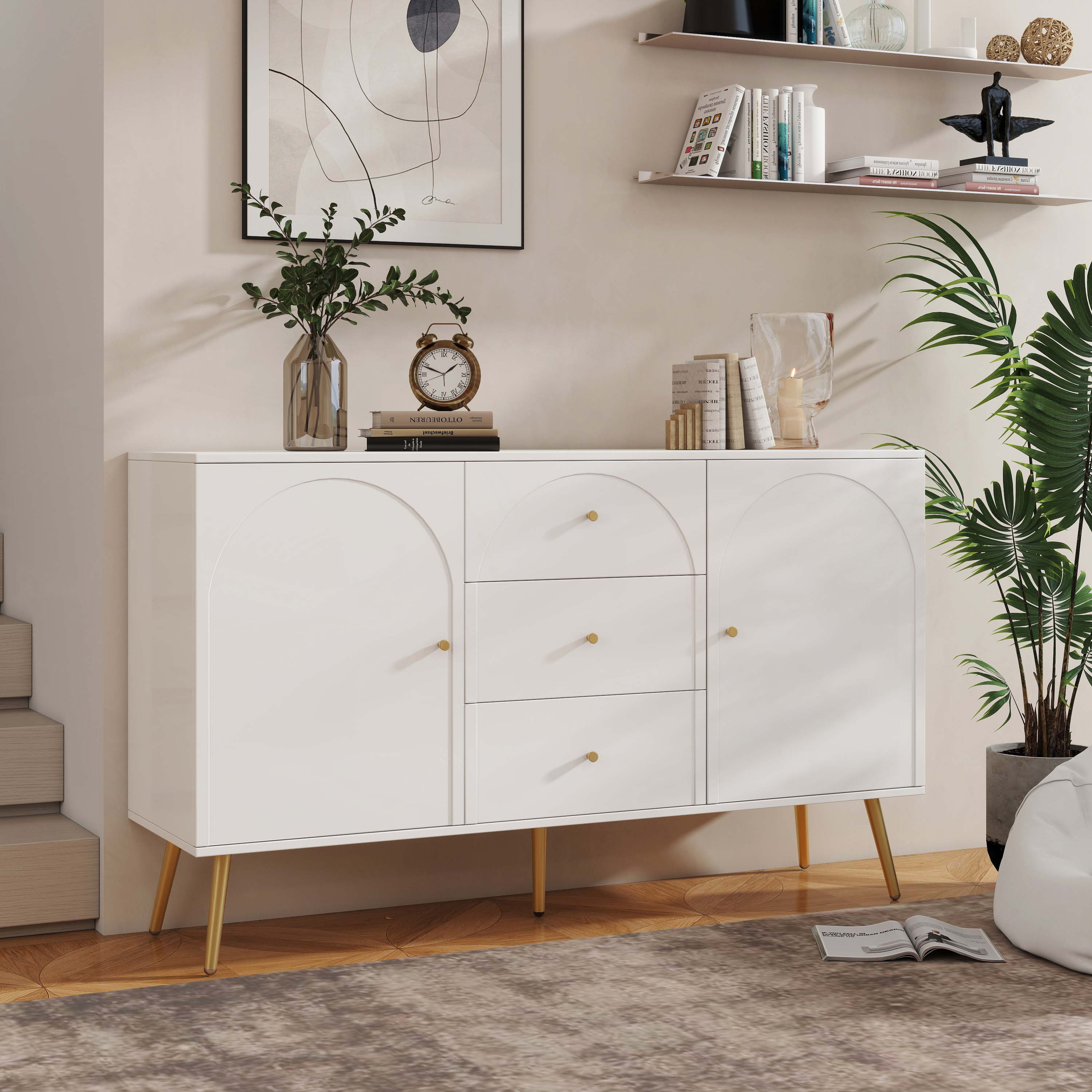 Mercer41 3-Drawer Wood Storage Cabinet | Wayfair