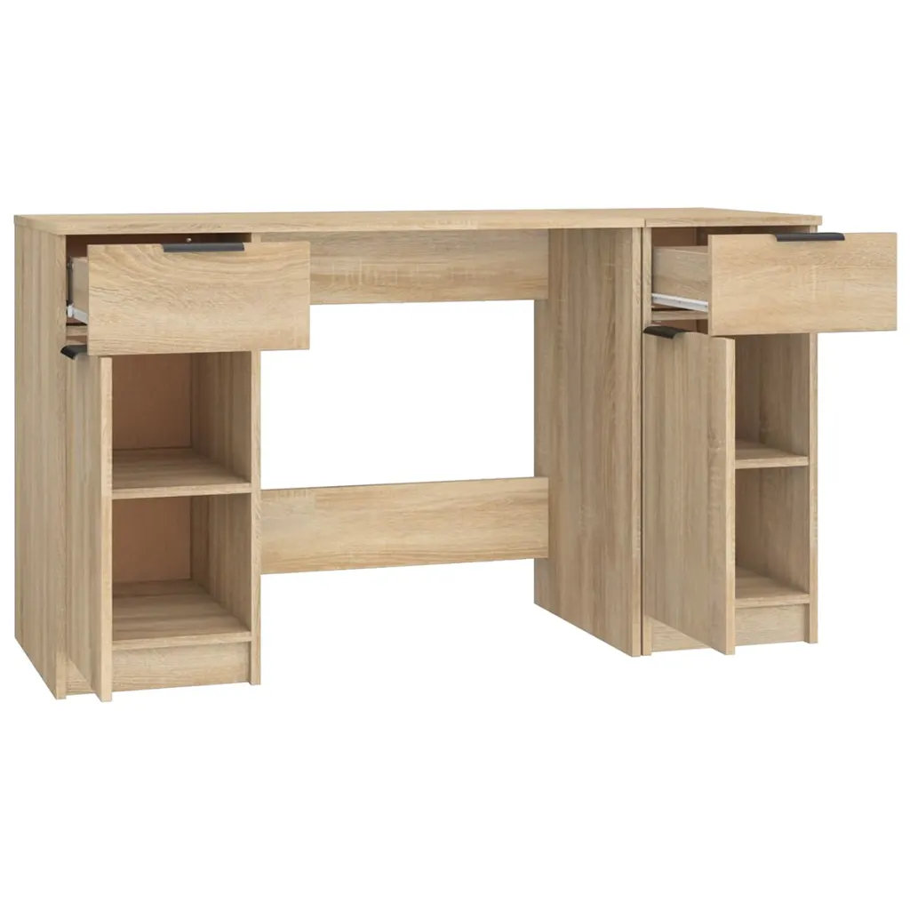Latitude Run desk with side cabinet oak look | Wayfair.co.uk