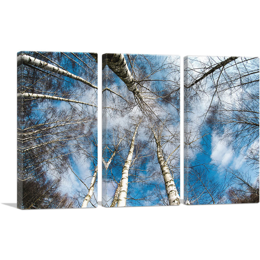 ARTCANVAS High Trees Forest Home Decor Rectangle Canvas Art Print ...
